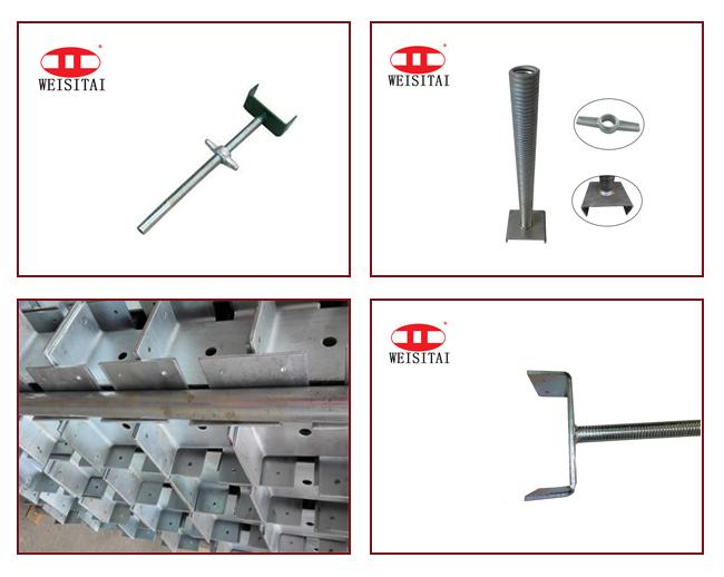 600mm Painted Base Screw Jack Scaffold U Heads