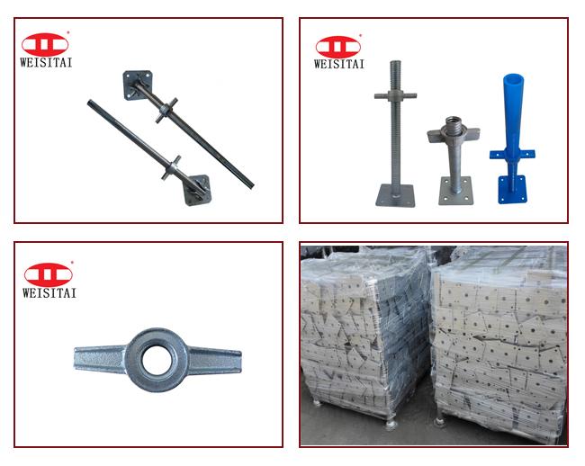 Galvanized Hollow Swivel Base Jack For Push Pull Prop