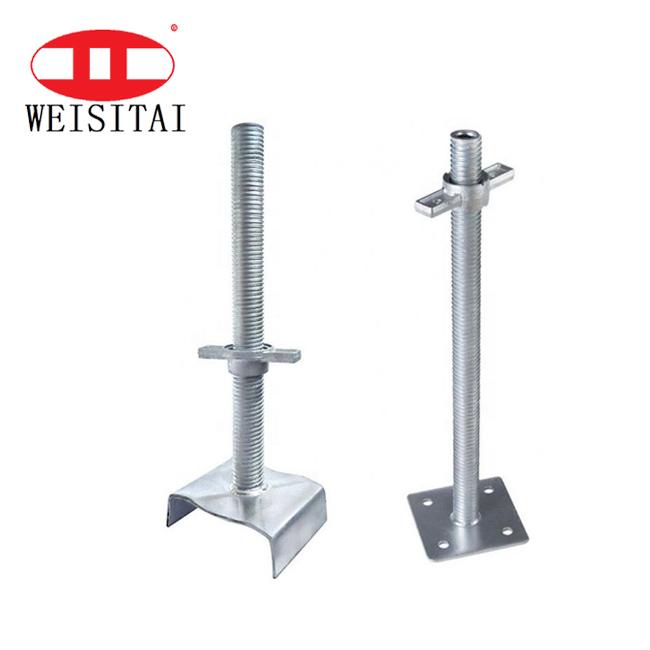 Steel Construction 35mm Dia Adjustable U Head Jack Electro Galvanized ...